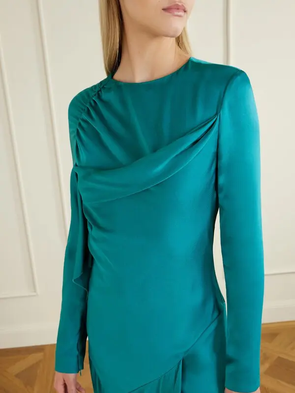 Alexander McQueen Draped Satin Gown