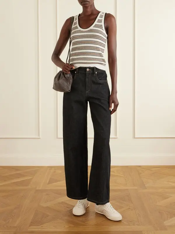 Brunello Cucinelli Quilted Shell And Suede Low Top Sneakers