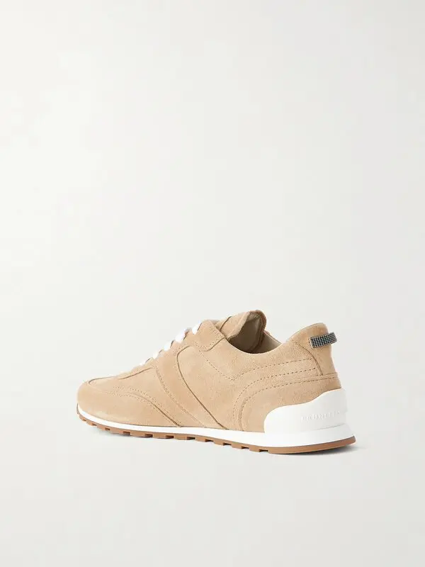 Brunello Cucinelli Embellished Suede Sneakers
