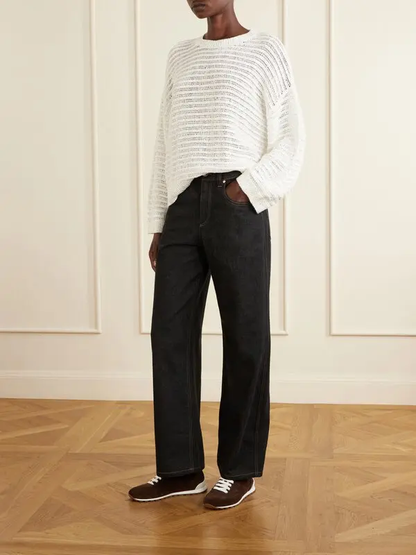 Brunello Cucinelli Suede Sneakers With Monili Bead Detail
