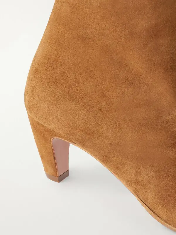 AQUAZZURA Sloan 50 Suede Chelsea Boots - Brown
