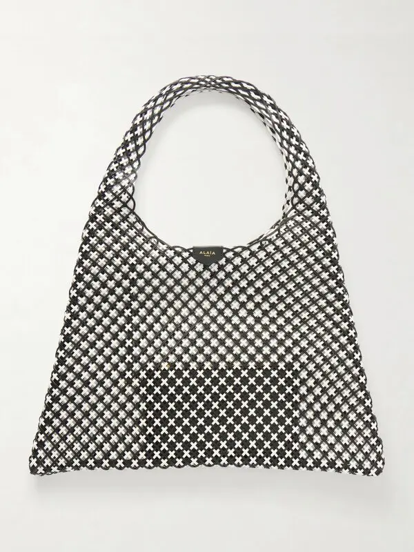 Alaïa Woven Leather Hobo Shoulder Bag