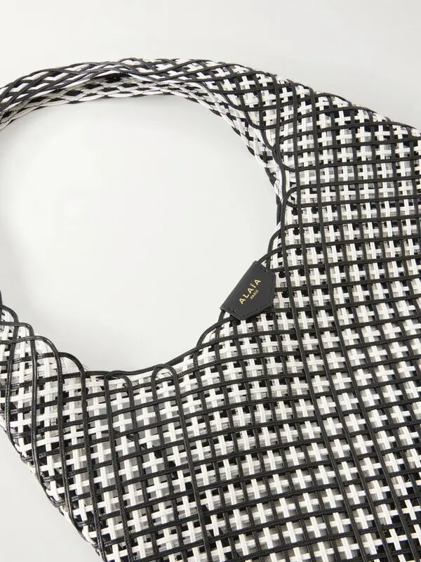 Alaïa Woven Leather Hobo Shoulder Bag