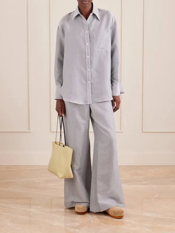 TWP Striped Cotton-blend Gabardine Shirt