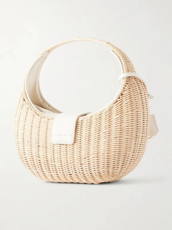 ROGER VIVIER Embellished Raffia Shoulder Bag