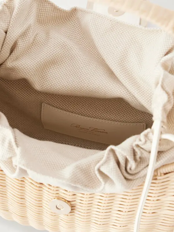 ROGER VIVIER Embellished Raffia Shoulder Bag