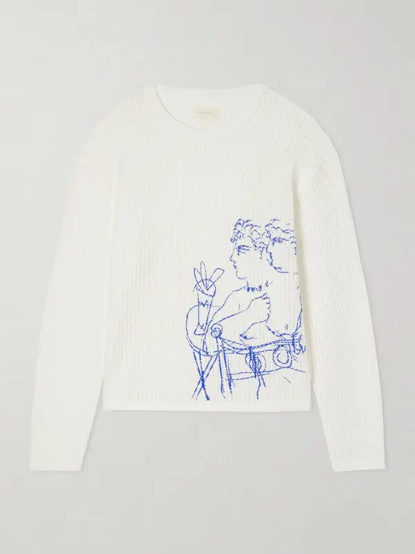 Aimé Leon Dore Artiste" Embroidered Mesh Sweatshirt