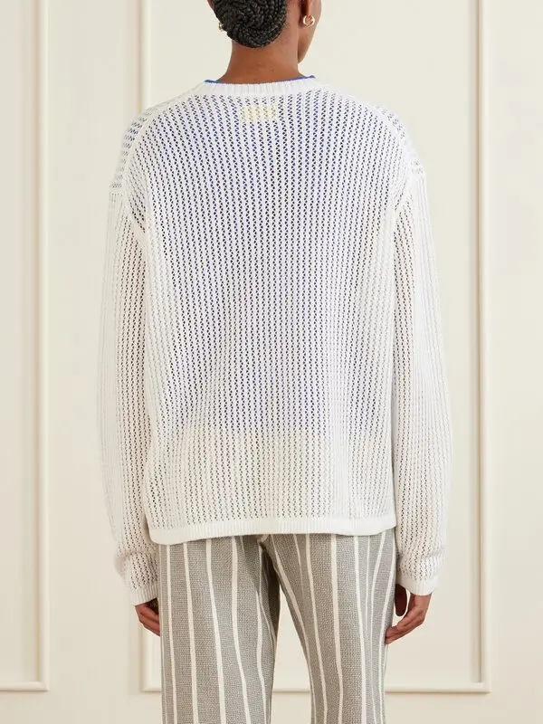 Aimé Leon Dore Artiste" Embroidered Mesh Sweatshirt