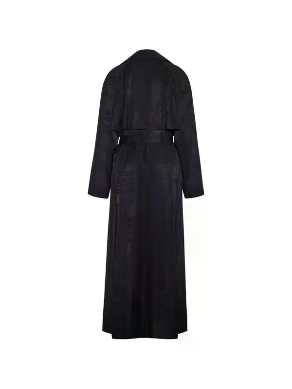 Adam Lippes Gareth Moiré Trench Coat - Black