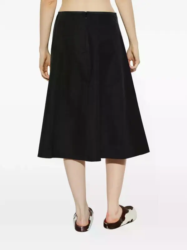 Marni Contrast-stitch A-line Midi Skirt