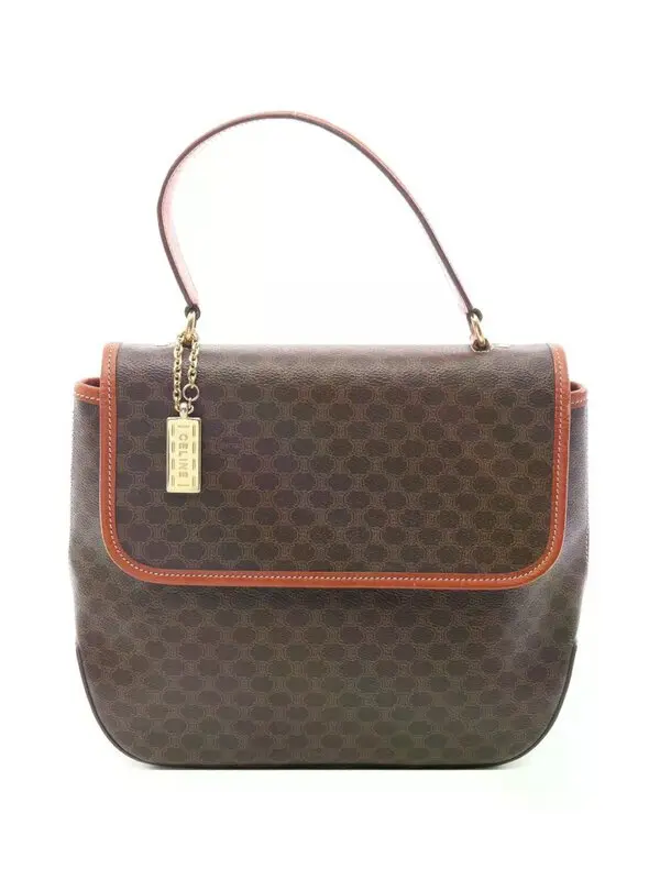 Celine Macadam Charm Detail Handbag - Brown