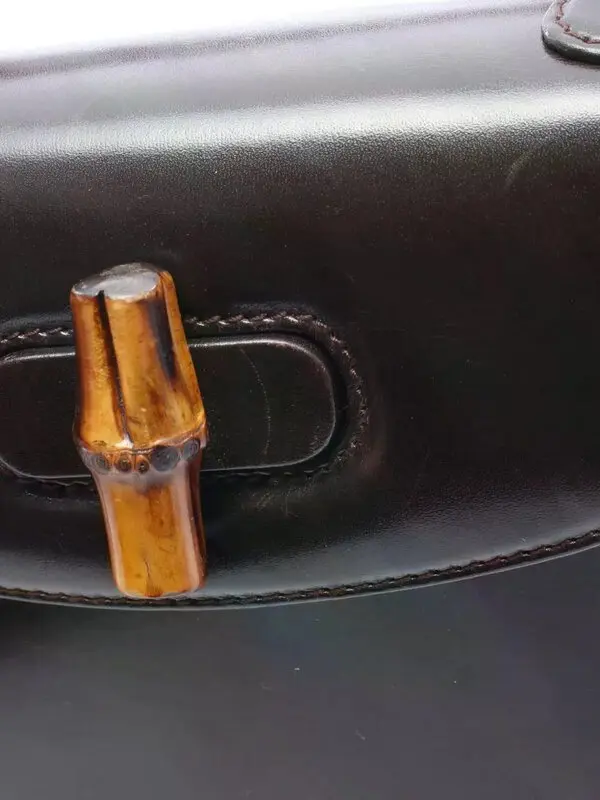 Gucci Bamboo Two-way Leather Handbag