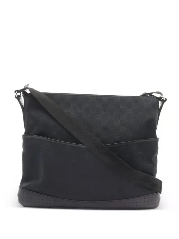 Gucci Gg Canvas Shoulder Bag - Black