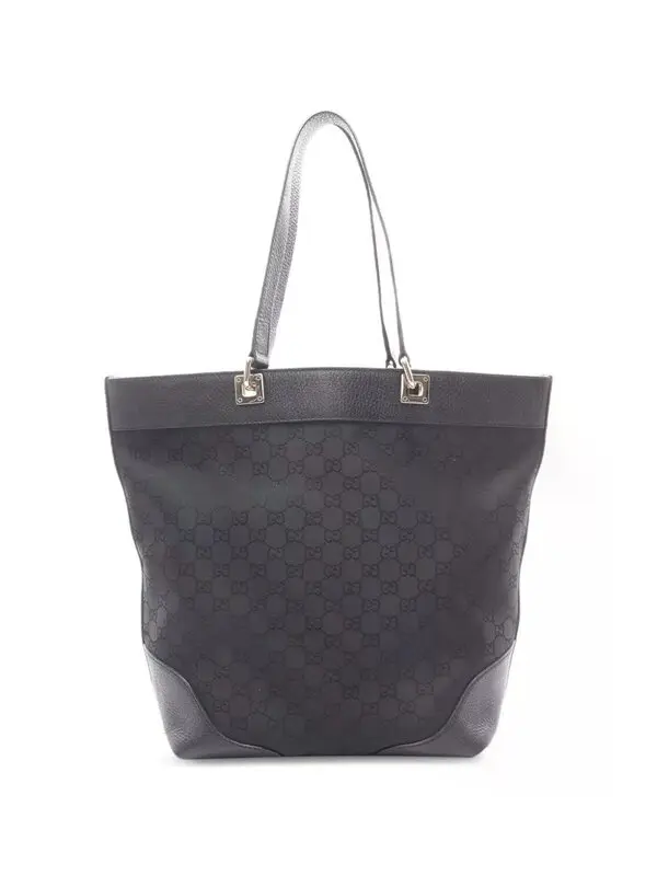 Gucci Gg Pattern Tote Bag - Black