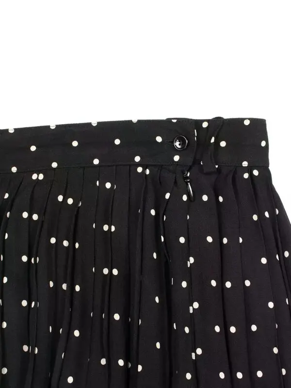 Celine 2000s Polka Dot Flared Skirt