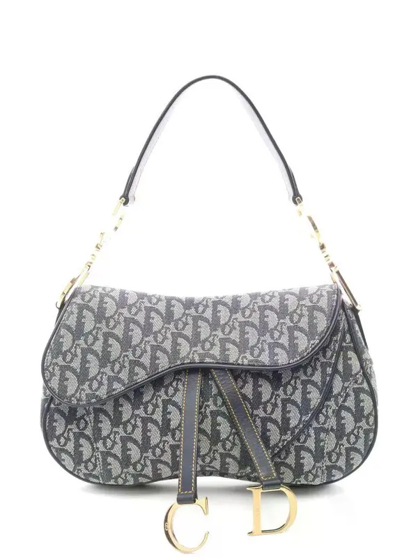 Dior 2000s Saddle Trotter Handbag - Grey