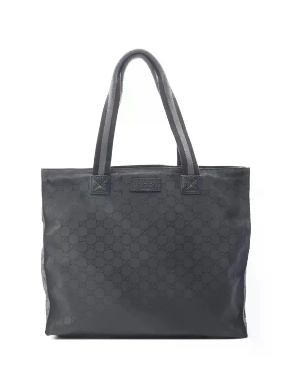 Gucci Gg Monogram Tote Bag - Black