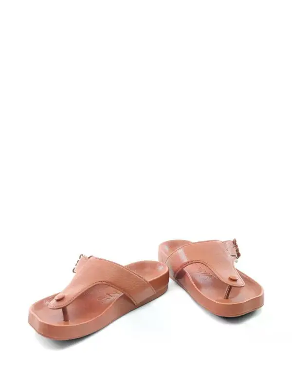 Loewe Anagram Leather Thong Sandals