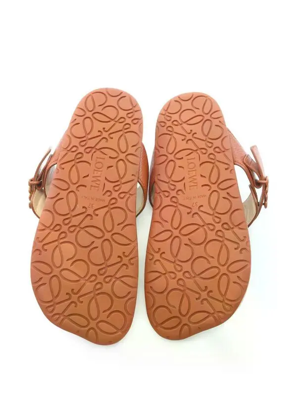 Loewe Anagram Leather Thong Sandals