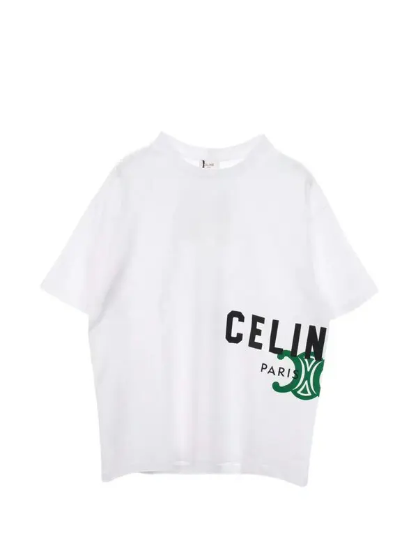 Celine 2020s Triomphe Logo-print T-shirt - White