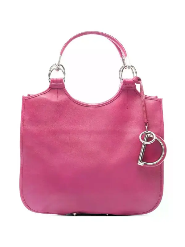 Dior D Charm Leather Handbag - Pink