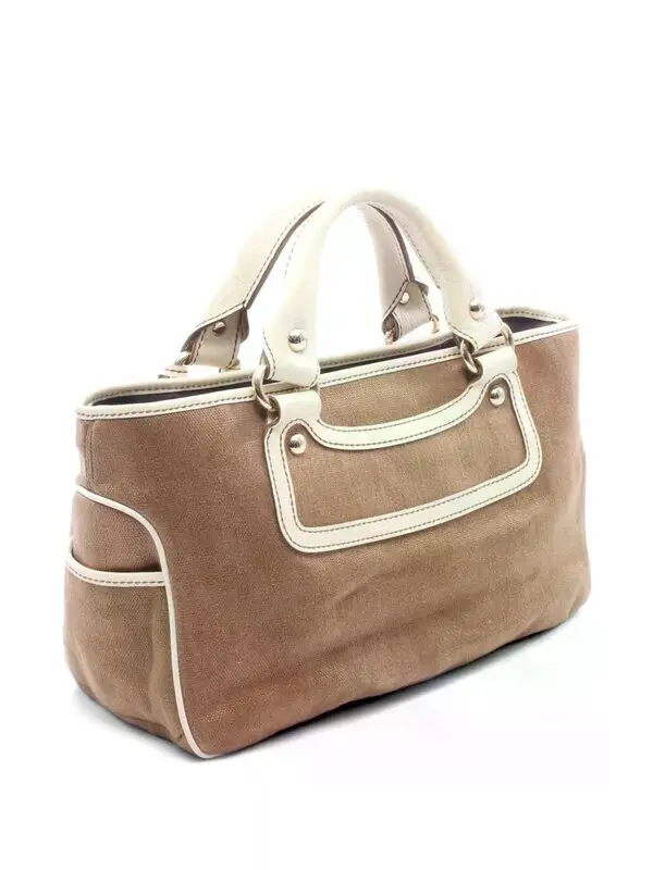 Celine Boogie Leather Trimmed Tote Bag