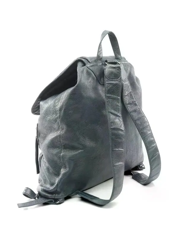 Balenciaga Traveler Leather Backpack - Blue