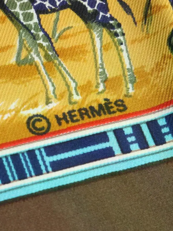 Hermès 2000s Tropiques Laurence Bourthoumieux Silk Scarf