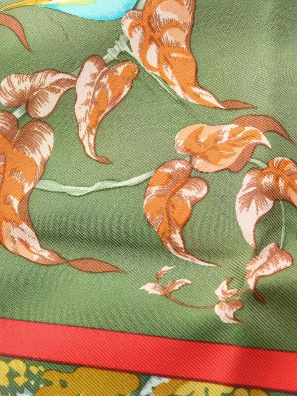 Hermès 2000s Tropiques Laurence Bourthoumieux Silk Scarf
