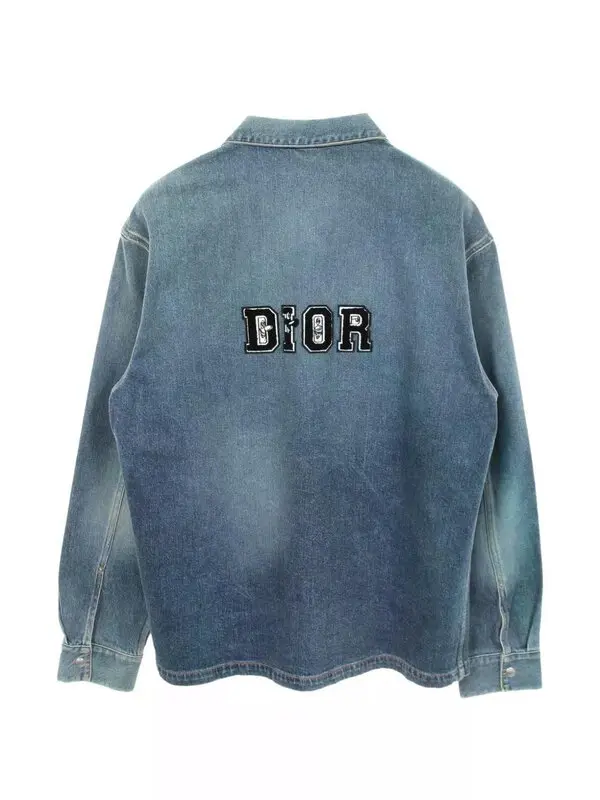 Dior X Kenny Scharf 2010s Logo-patch Denim Jacket