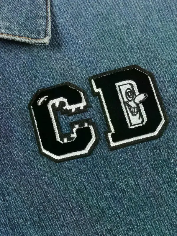 Dior X Kenny Scharf 2010s Logo-patch Denim Jacket