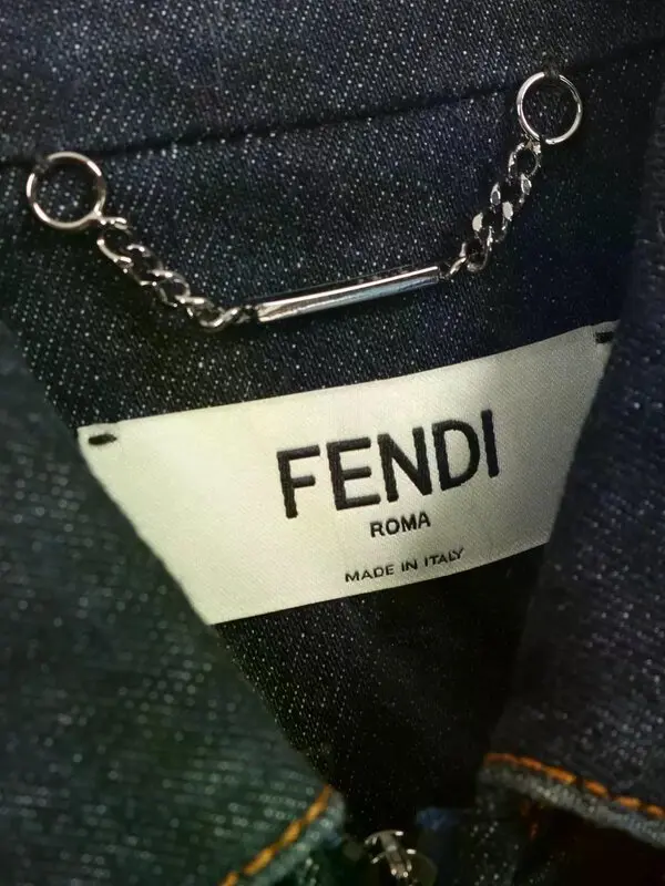 Fendi Indigo Zip-up Denim Jacket