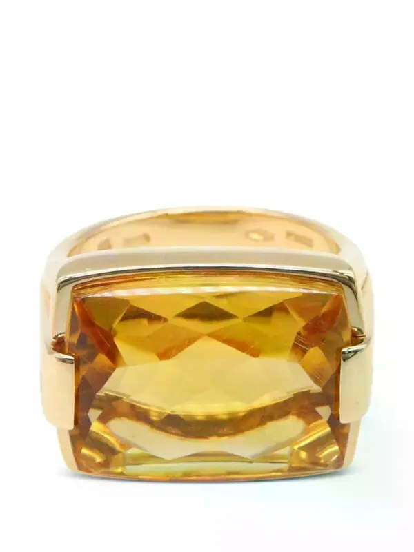BVLGARI 18k Yellow Citrine Ring