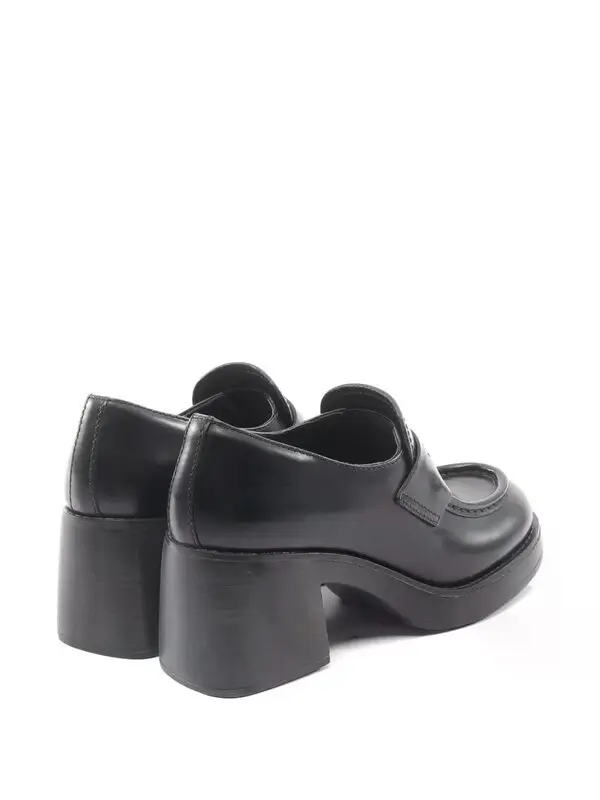 Miu Miu Leather Loafers With Gold-tone Coin Detail