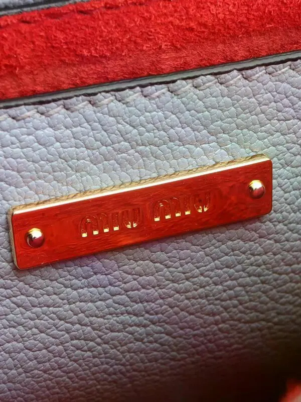 Miu Miu Madras Leather Handbag