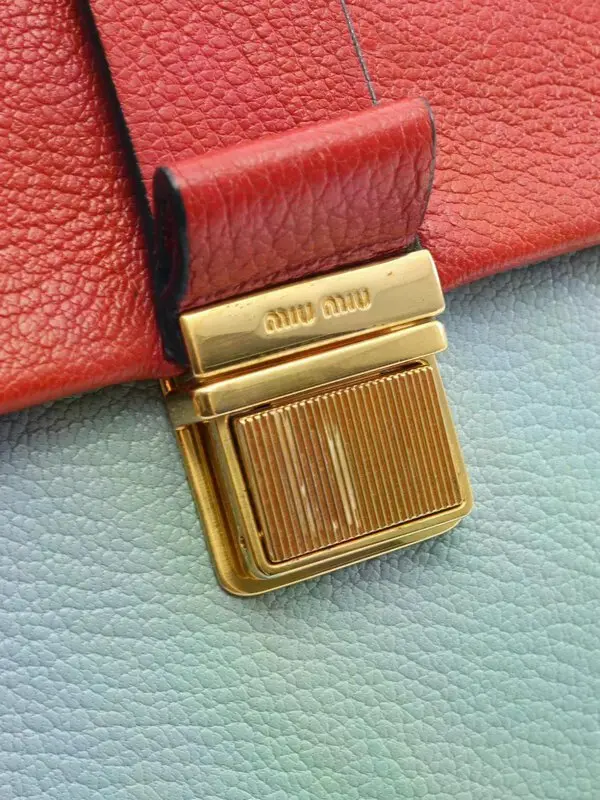 Miu Miu Madras Leather Handbag