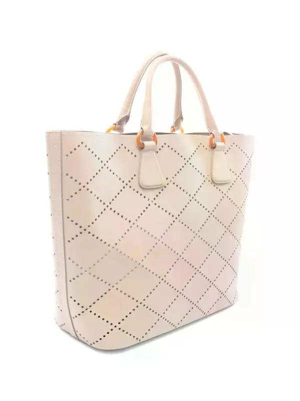 Prada 2000s Perforated Leather Tote Bag