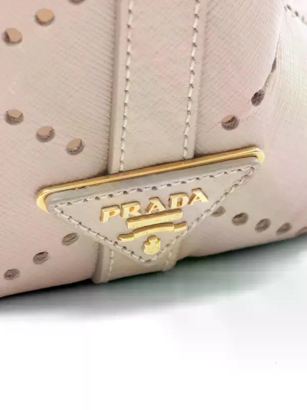 Prada 2000s Perforated Leather Tote Bag