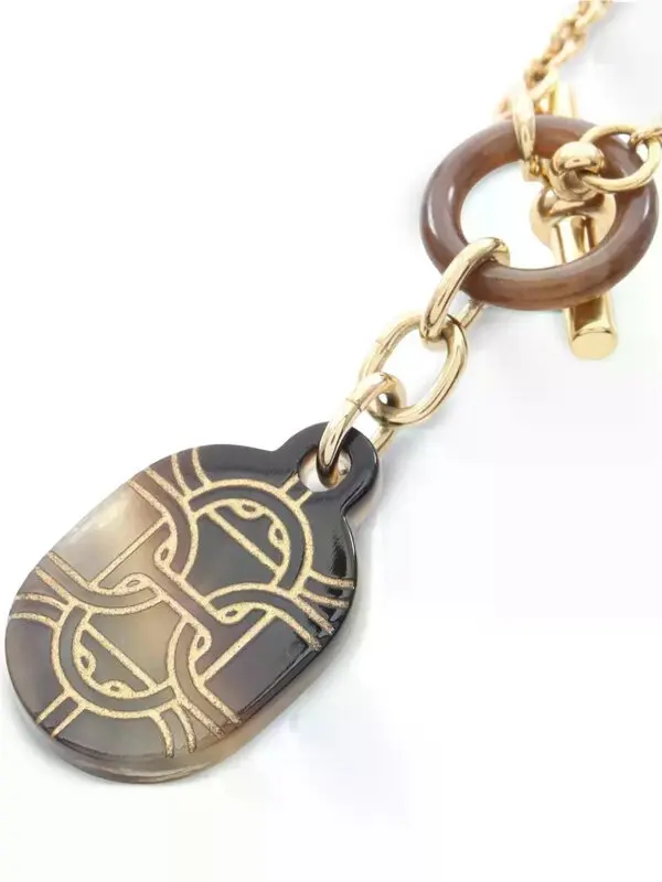 Hermès Buffalo Horn Chain Link Necklace
