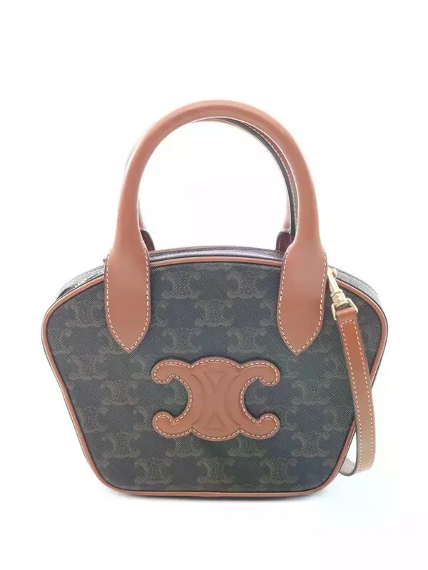 Celine Mini Bowling Triomphe Handbag - Brown