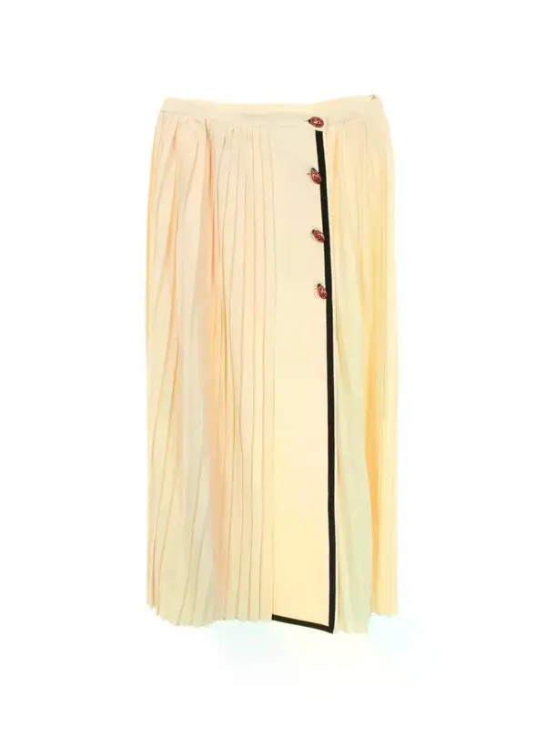 Gucci Ladybug Pleated Wrap Skirt - Neutrals