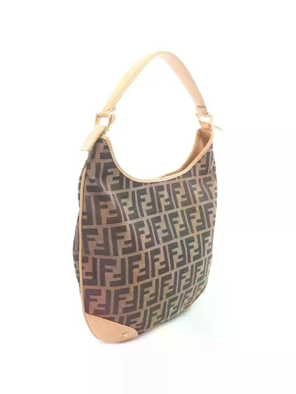 Fendi Zucca Monogram Shoulder Bag - Brown