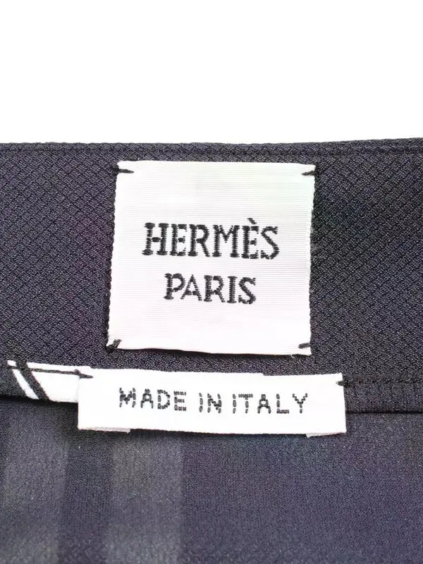 Hermès Silk Graphic Print Midi Skirt