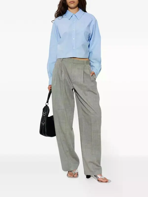 Alexander Wang Mid-rise Wool Trousers With Zip Pockets