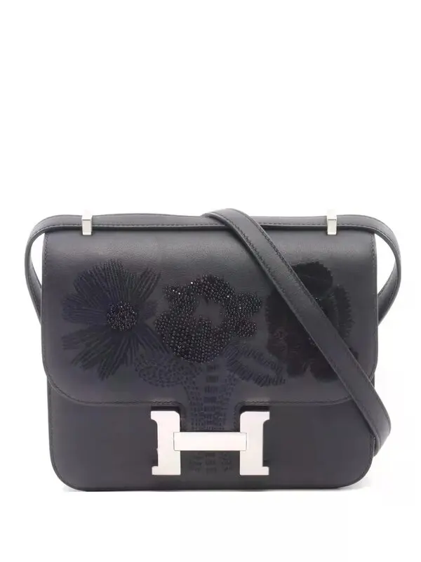 Hermès Constance 3 Mini Dancing Flowers Shoulder Bag - Black