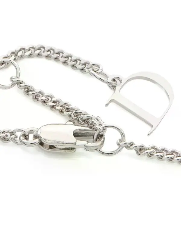 Dior Guilloche Plate Pendant Necklace