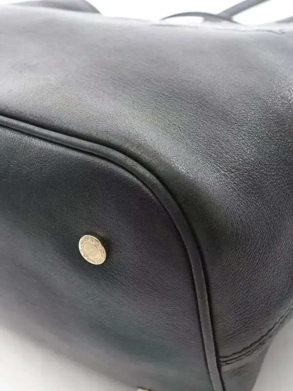 BVLGARI 2000s Collezioni Leather Tote Bag