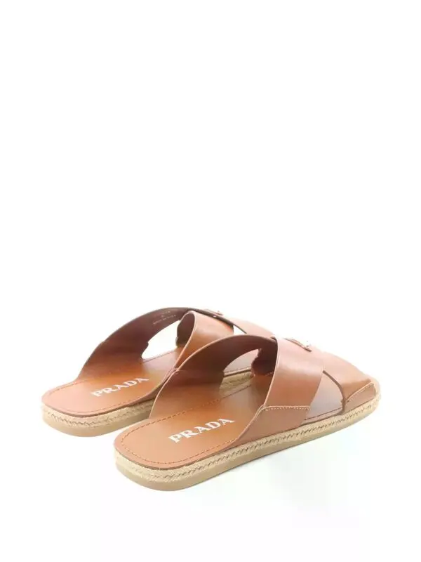 Prada Crisscross Triangle-logo Sandals