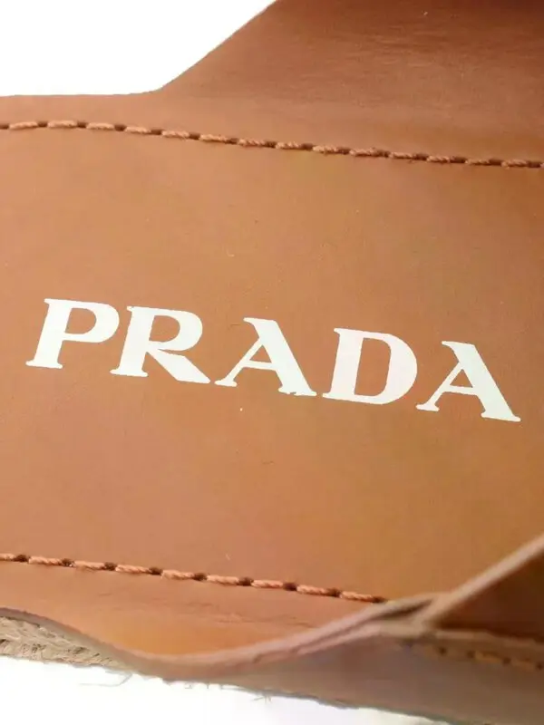 Prada Crisscross Triangle-logo Sandals