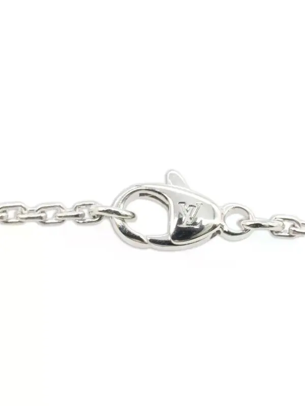 LOUIS VUITTON 18k White Gold Diamond Initials Pendant Necklace